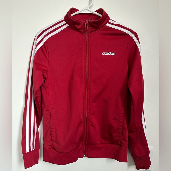 adidas | Jackets & Coats | Adidas Red Track Jacket | Poshmark